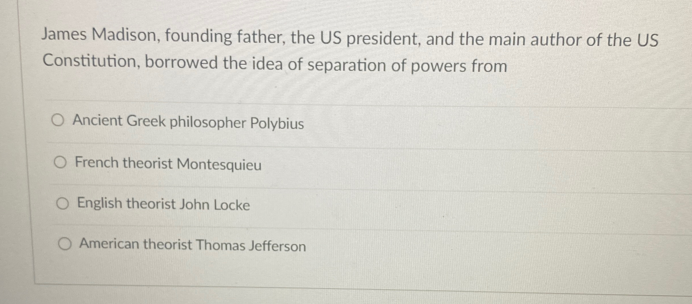 Solved James Madison, founding father, the US president, and | Chegg.com