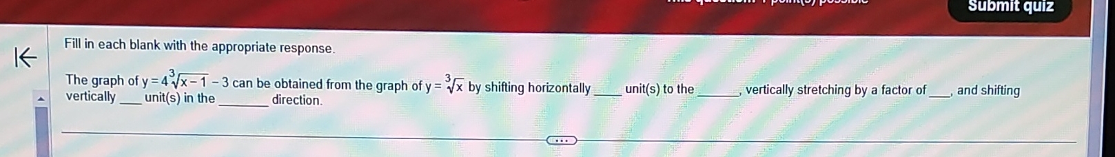 Solved Fill in each blank with the appropriate response.The | Chegg.com