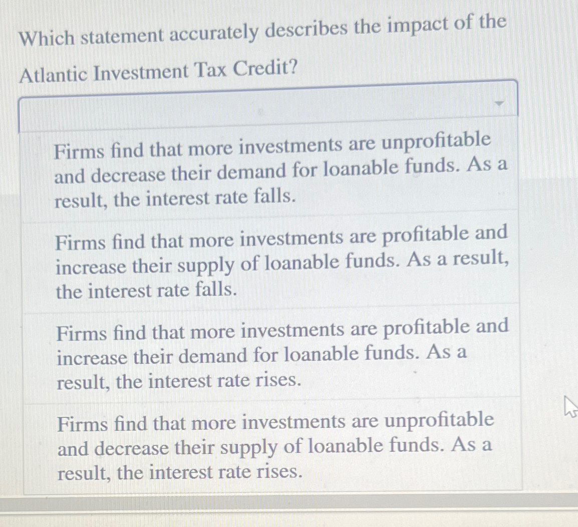 Solved Which statement accurately describes the impact of | Chegg.com