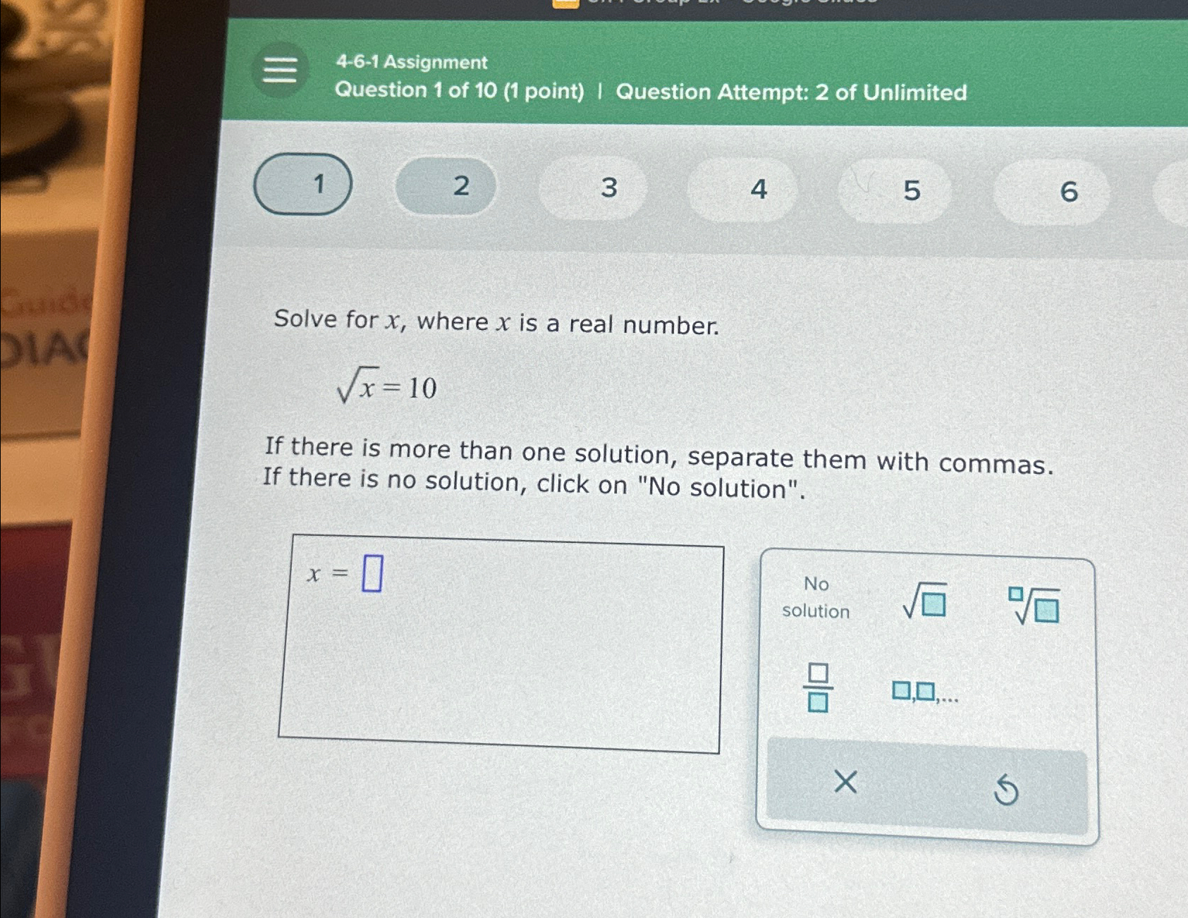 Solved 4 6 1 ﻿assignmentquestion 1 ﻿of 10 1 ﻿point 