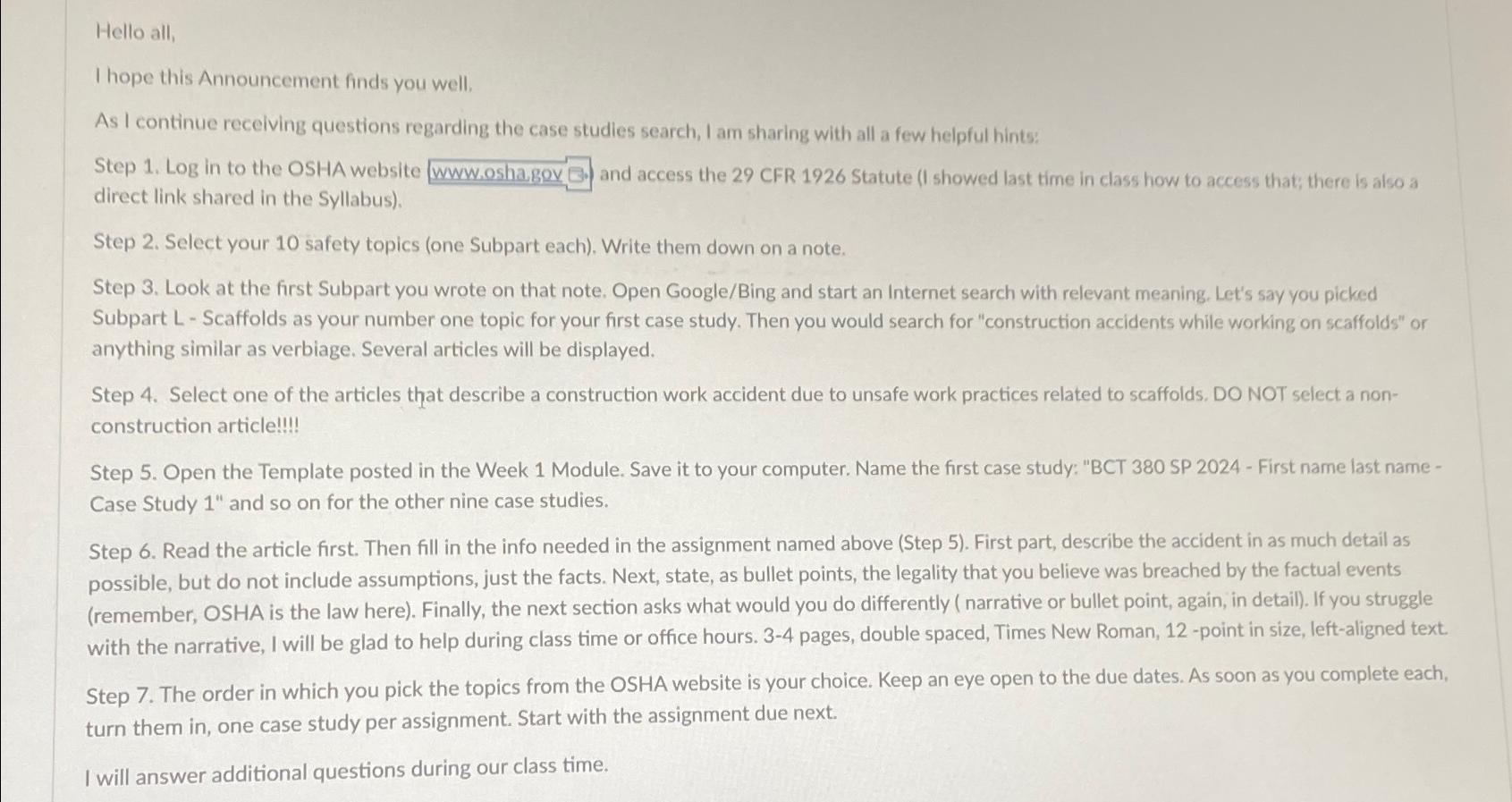 Solved Hello all,I hope this Announcement finds you well.As | Chegg.com