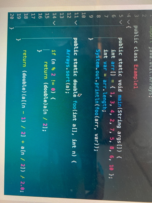 Solved por Jdvd.util.Arrays; WN 3 public class Example1 •4 | Chegg.com