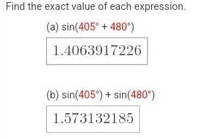 Solved Find the exact value of each expression. (a) | Chegg.com