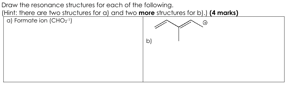 Solved Draw the resonance structures for each of the | Chegg.com