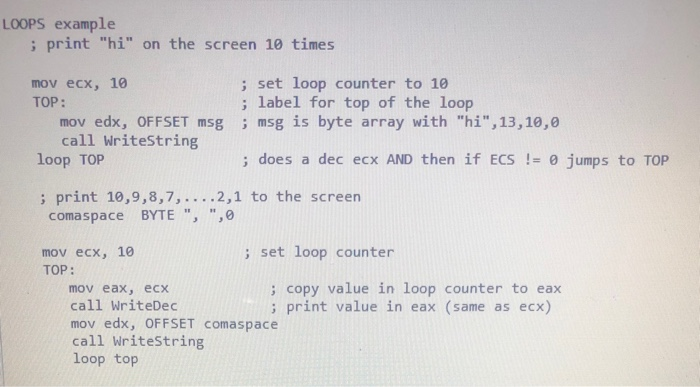 Solved Assembly Language I Need Help Creating This Code In