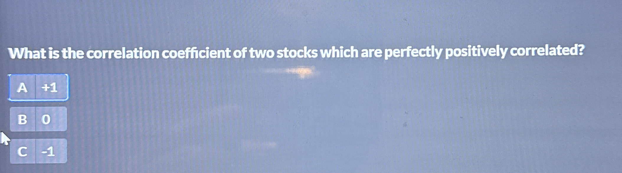 Solved What is the correlation coefficient of two stocks | Chegg.com