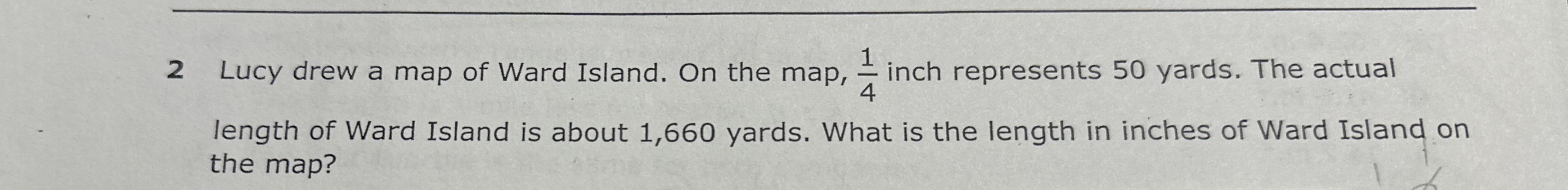 Solved 2 ﻿Lucy drew a map of Ward Island. On the map, 14 | Chegg.com