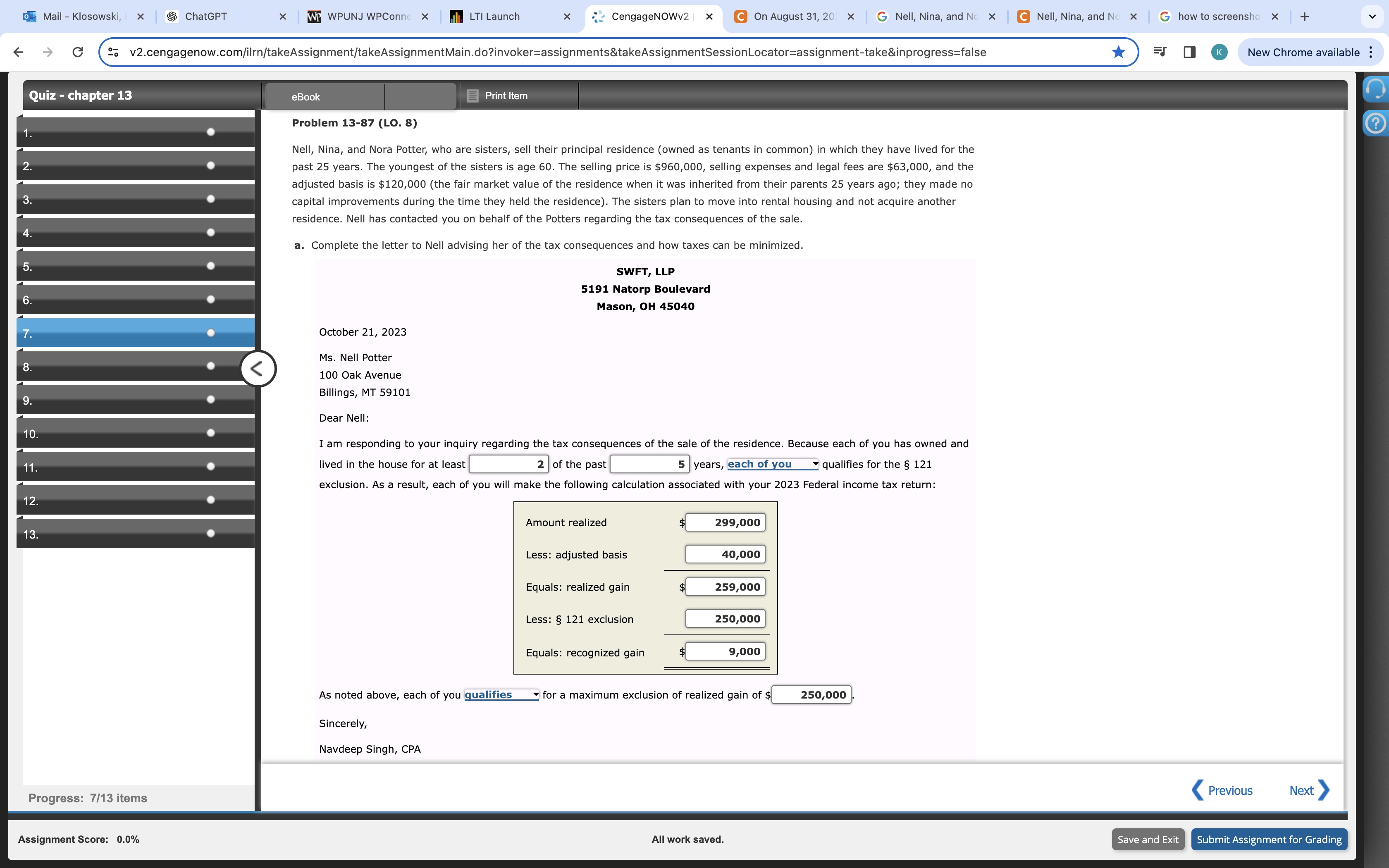 Solved As noted above, each of you qualifies for a maximum | Chegg.com