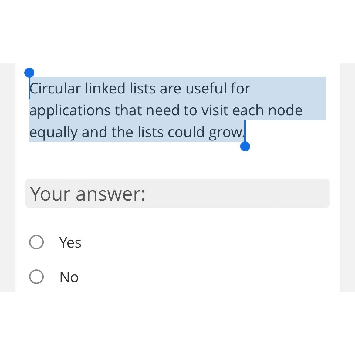 Circular linked lists are useful for applications | Chegg.com Circular linked lists are useful for applications | Chegg.com