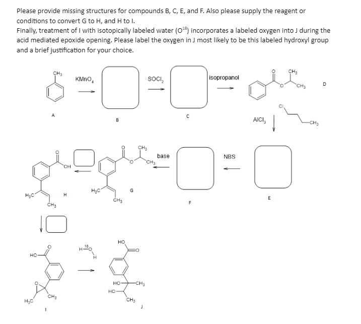 Solved Please provide missing structures for compounds B, | Chegg.com