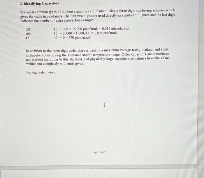 Solved 2. Identifying Capacitors The most common types of | Chegg.com