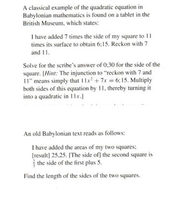 Solved A classical example of the quadratic equation in | Chegg.com