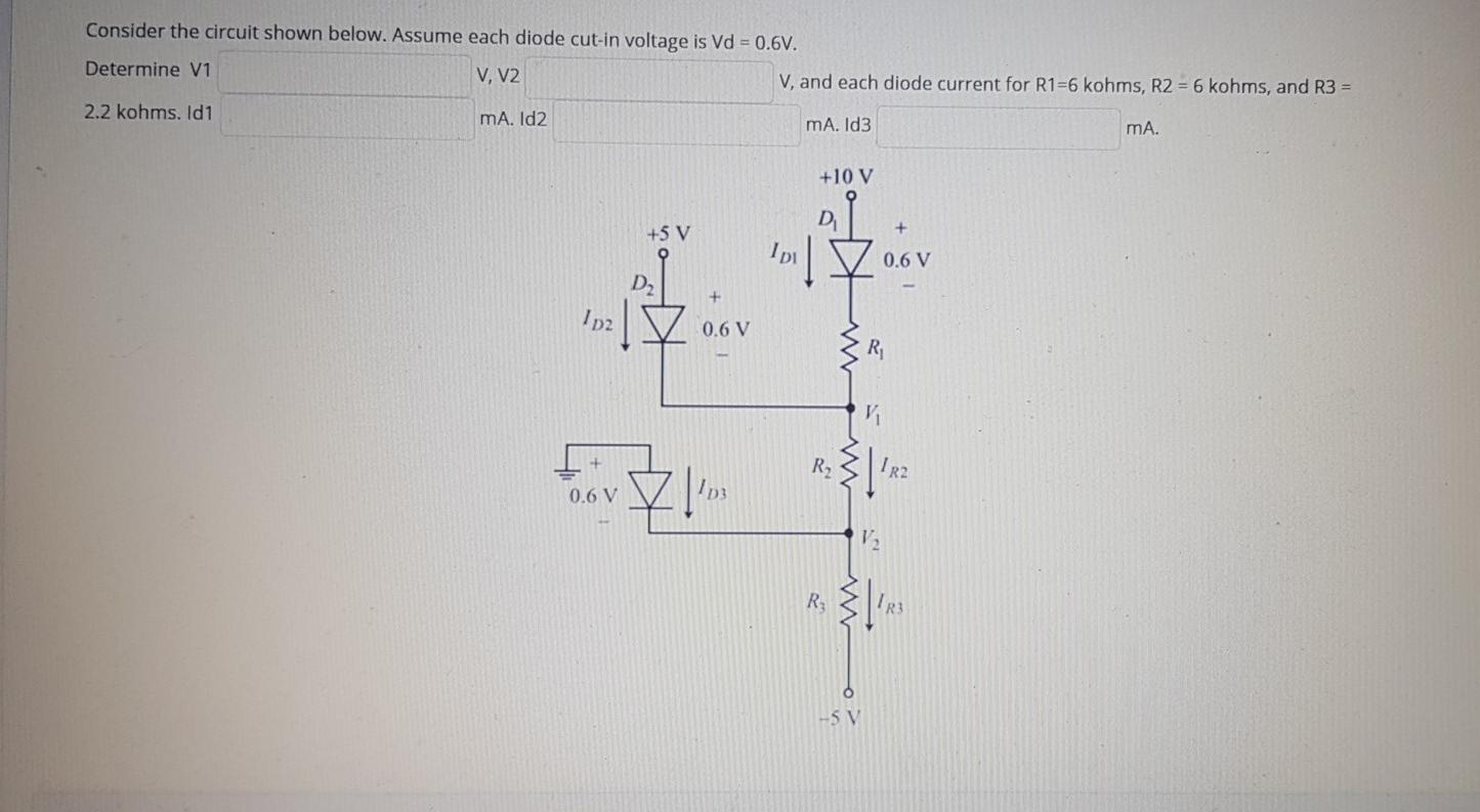 Solved Consider the circuit shown below. Assume each diode | Chegg.com