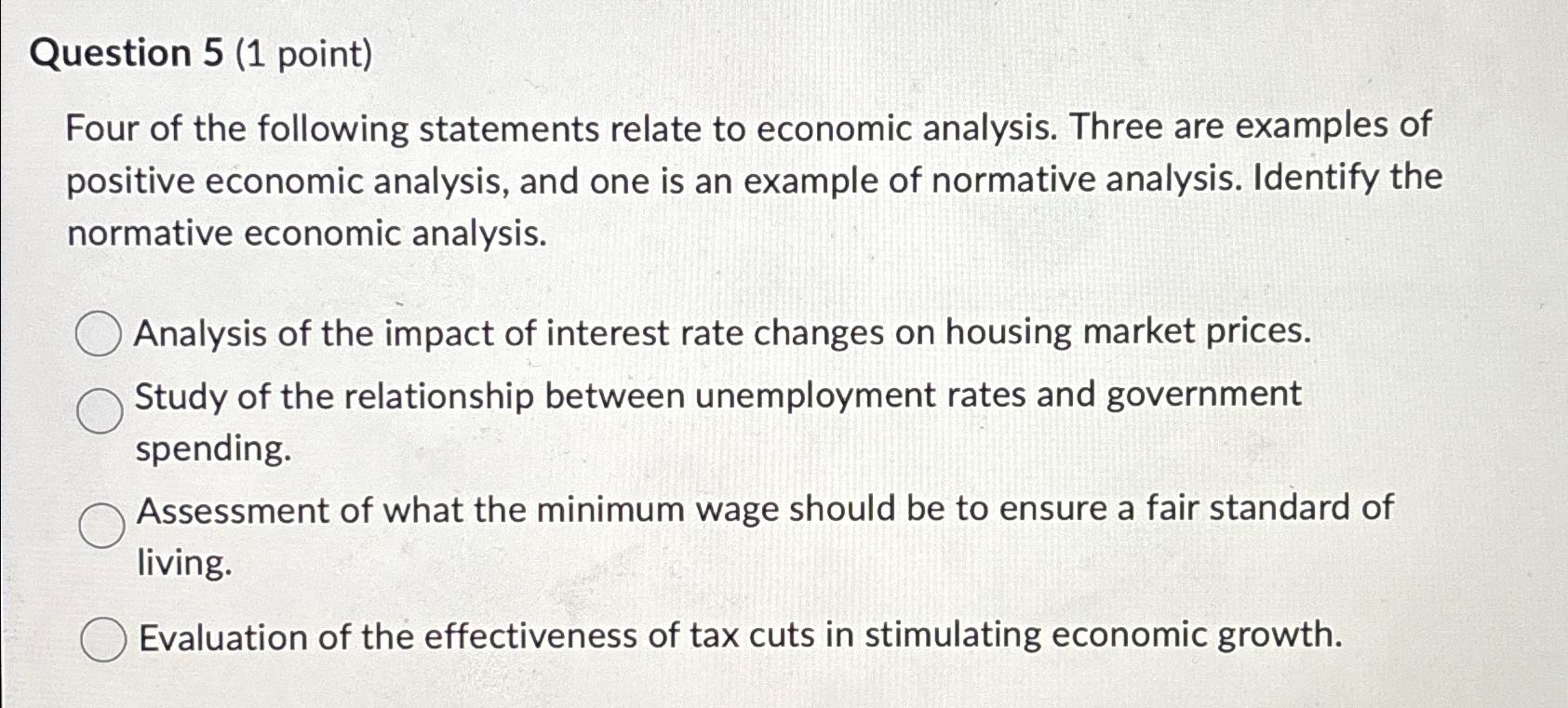 Solved Question 5 (1 ﻿point)Four of the following statements | Chegg.com