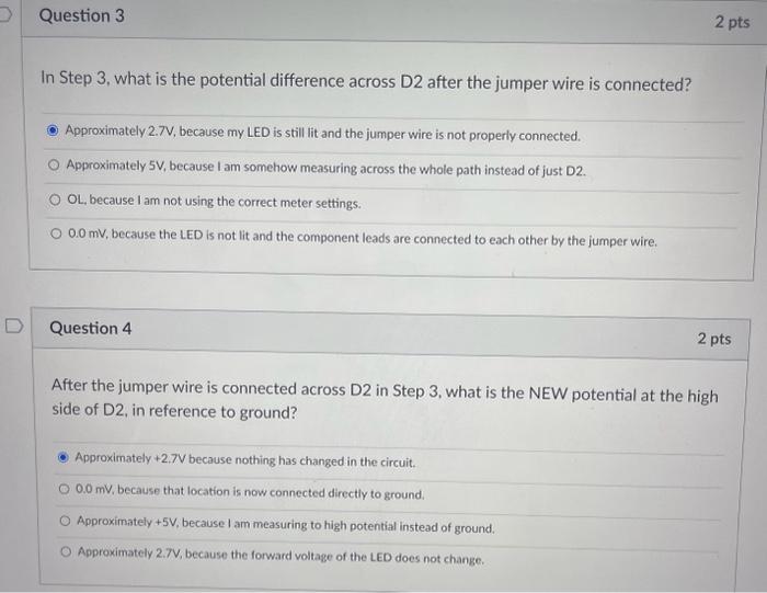 Solved Add a jumper wire to the circuit, in parallel with | Chegg.com
