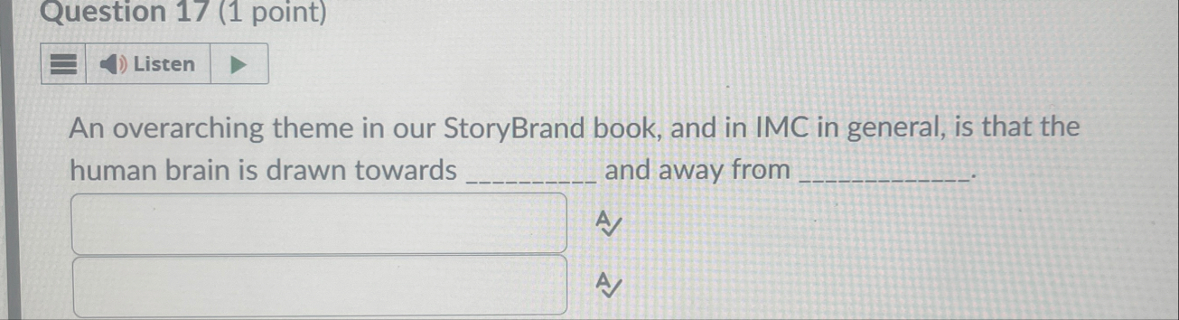 Solved Question 17 (1 ﻿point)An overarching theme in our | Chegg.com