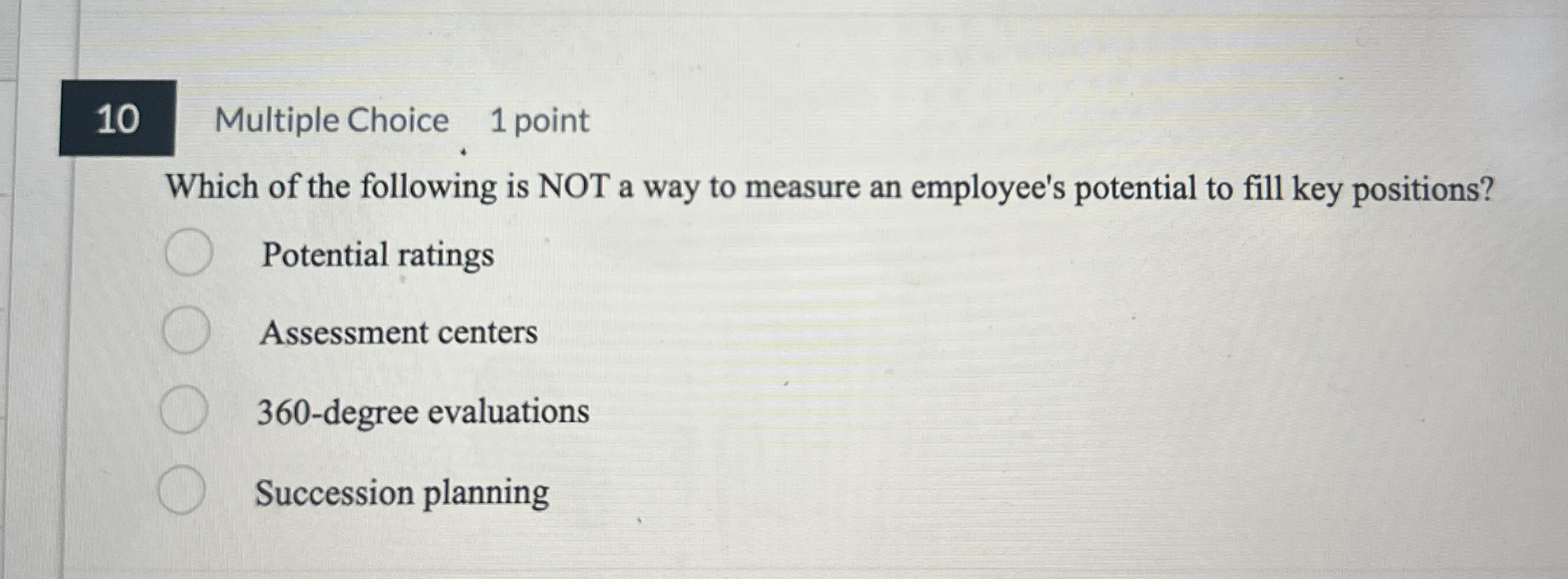 Solved 10 ﻿Multiple Choice 1 ﻿pointWhich of the following is | Chegg.com