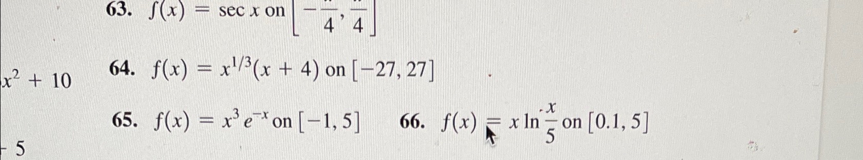 Solved 43 68 ﻿absolute Maxima And Minima Determine The