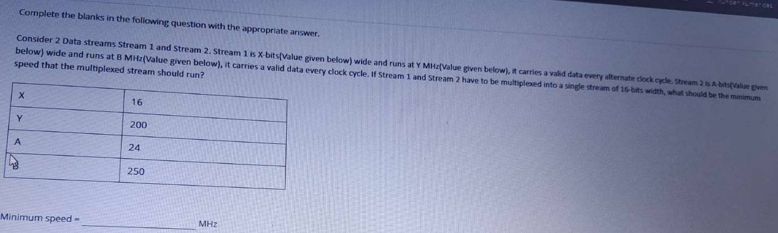 Solved Complete the blanks in the following question with | Chegg.com
