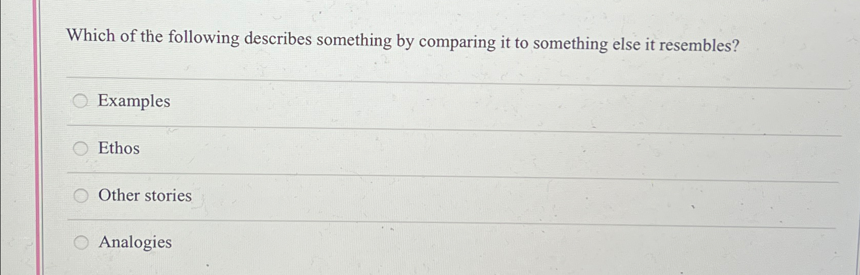 Solved Which of the following describes something by | Chegg.com