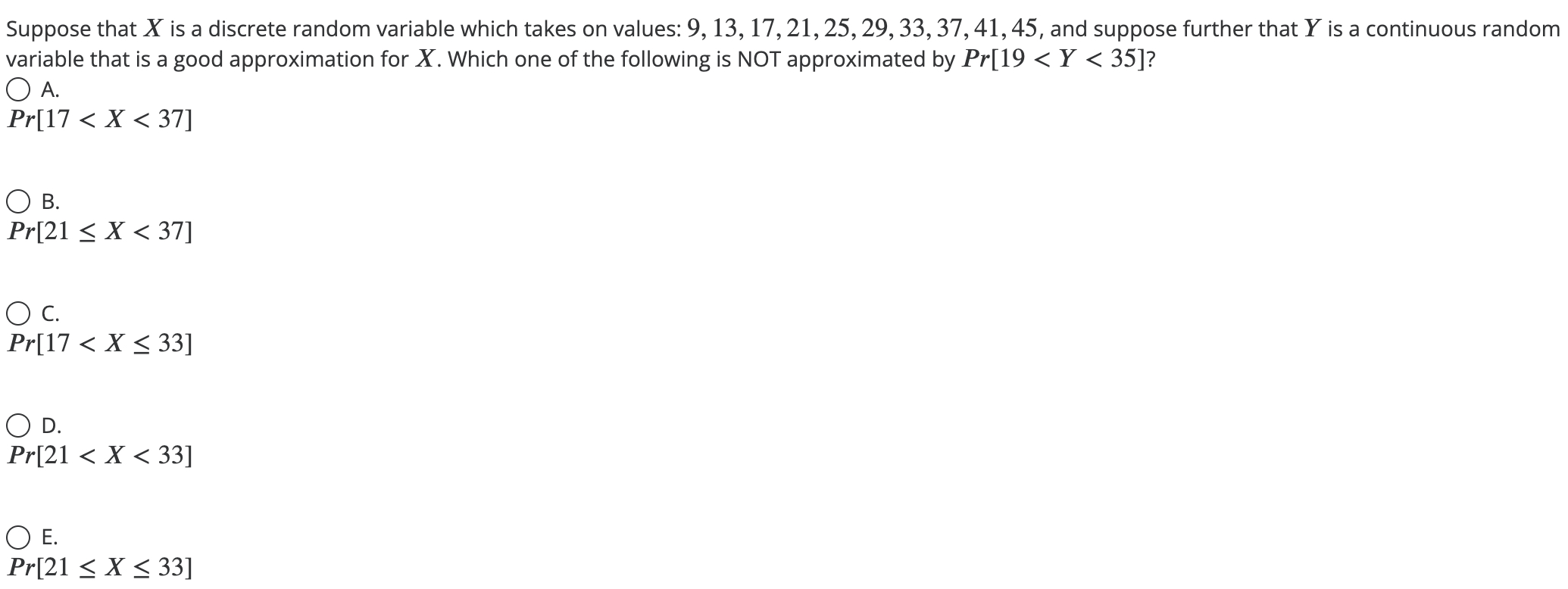 Solved Suppose that x ﻿is a discrete random variable which | Chegg.com