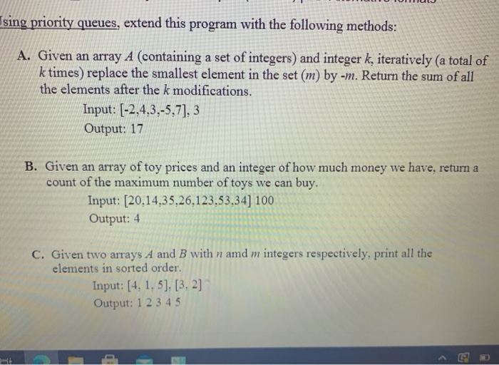 Solved Priority Queues Consider the following program: 1. | Chegg.com