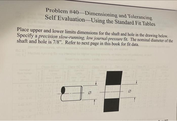 Solved Problem #40—Dimensioning and Tolerancing Self | Chegg.com