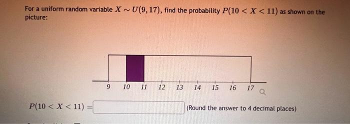 Solved For A Uniform Random Variable X∼u917 Find The 5449