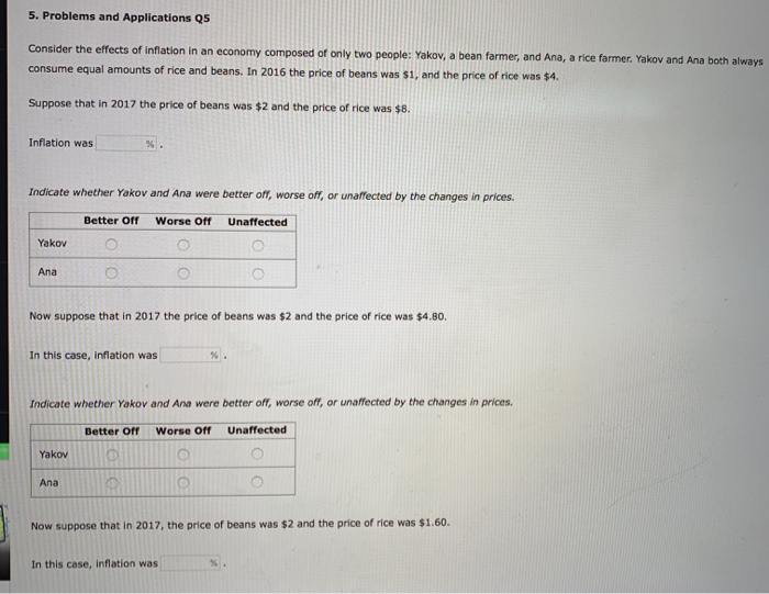 5. Problems and Applications Q5 Consider the effects | Chegg.com