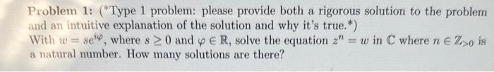Solved Problem 1: (*Type 1 problem: please provide both a | Chegg.com