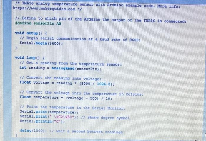 Solved Time left 0:36:04 A temperature sensor output pin is | Chegg.com