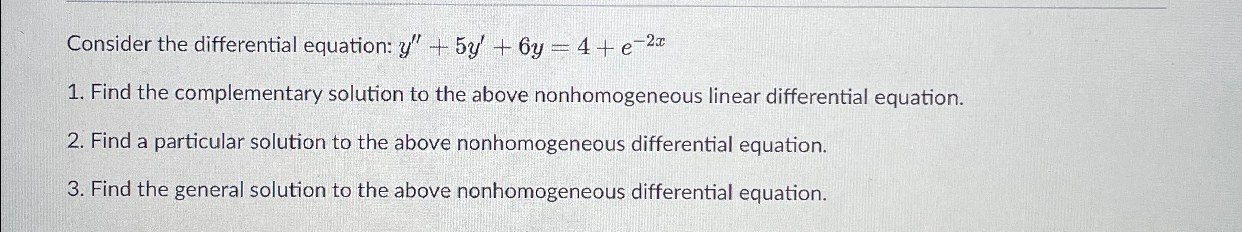 Solved Consider the differential equation: | Chegg.com