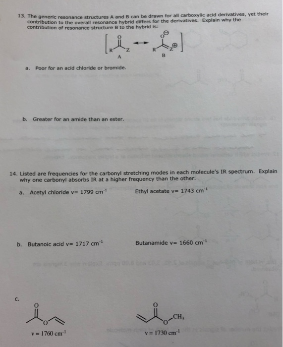 Solved 13. The generic resonance structures A and B can be | Chegg.com