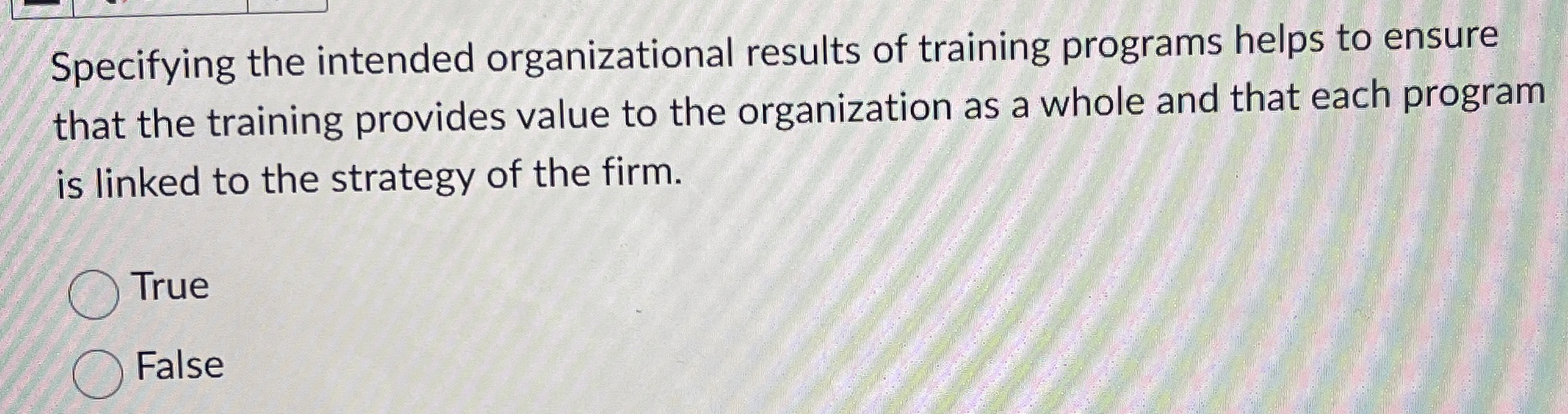 Solved Specifying the intended organizational results of | Chegg.com