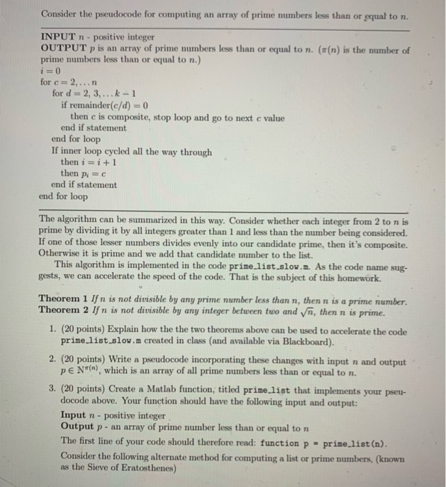 Solved Consider The Pseudocode For Computing An Array Of 6776