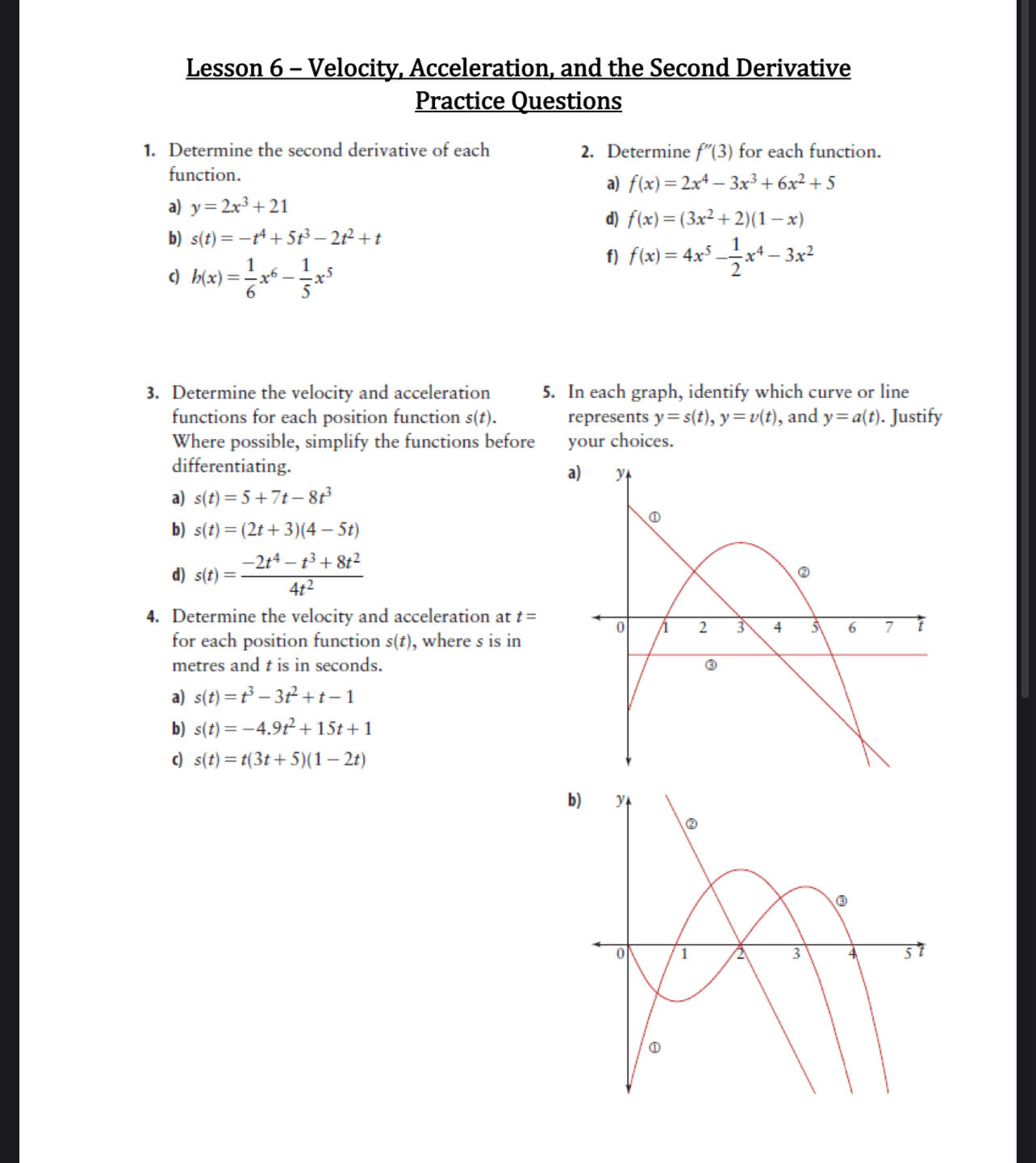 Solved Lesson 6 - ﻿Velocity, Acceleration, and the Second | Chegg.com