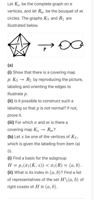 Let Kn be the complete graph on n vertices, and let | Chegg.com