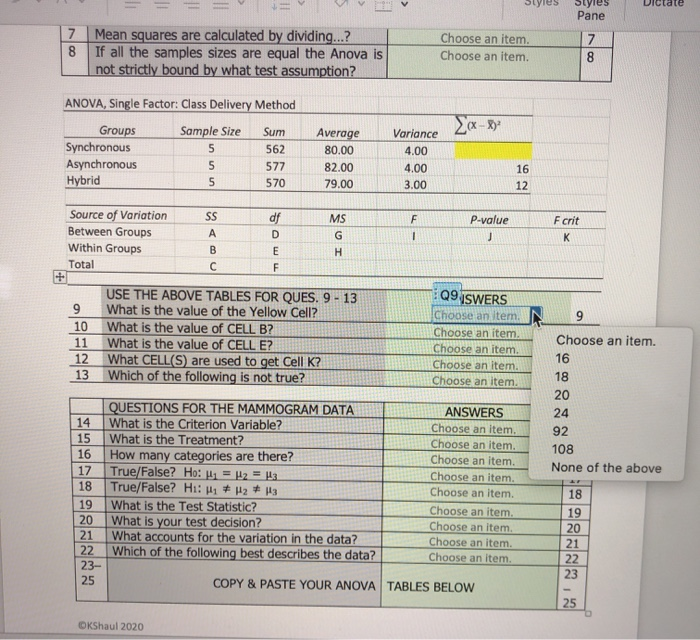 Solved Chap 12_Assignment_1"Way Anova_2:00 2 3 SS GENERAL | Chegg.com