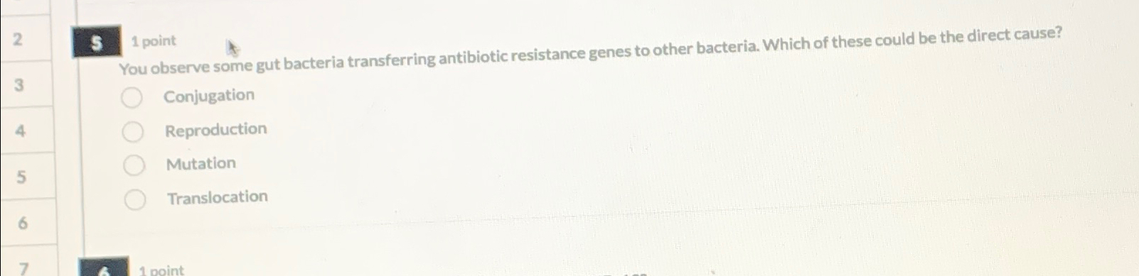 Solved 21 ﻿pointYou observe some gut bacteria transferring | Chegg.com
