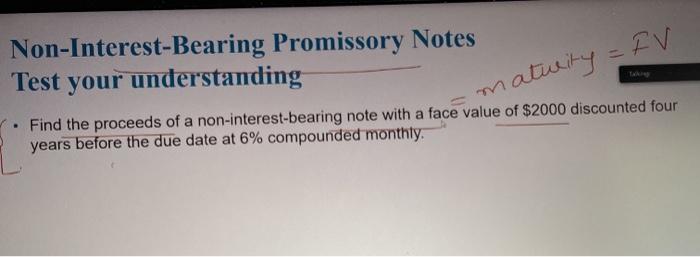 Solved Non-Interest-Bearing Promissory Notes Test your | Chegg.com