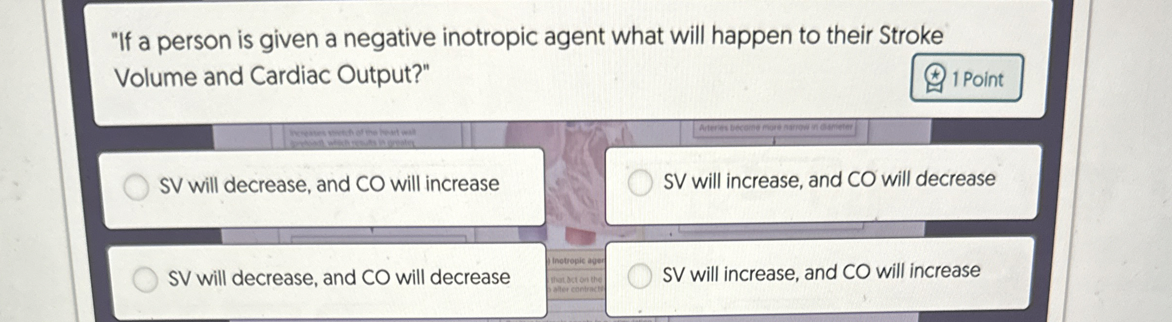 Solved "If a person is given a negative inotropic agent what | Chegg.com