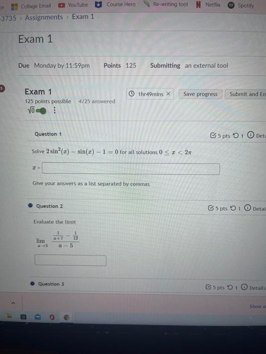 Solved Solve 2sin2 x sin x 1 0 For All Solutions 0 x