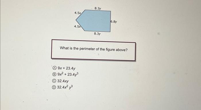 Solved What is the perimeter of the figure above? | Chegg.com