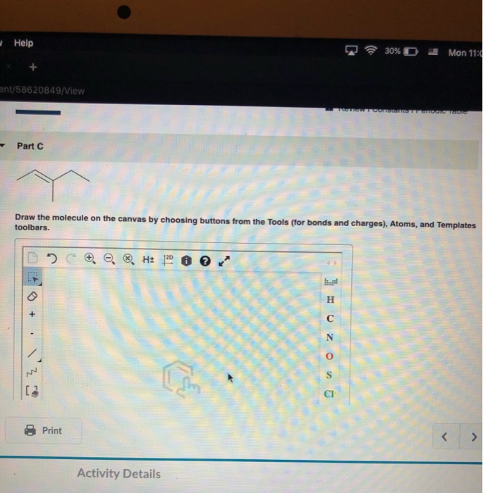 Solved M Review I Part A H₃C. CH3 c=c H3C Draw the molecule | Chegg.com