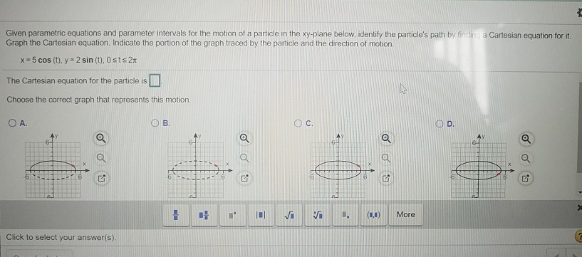 Solved Given parametric equations and parameter intervals | Chegg.com