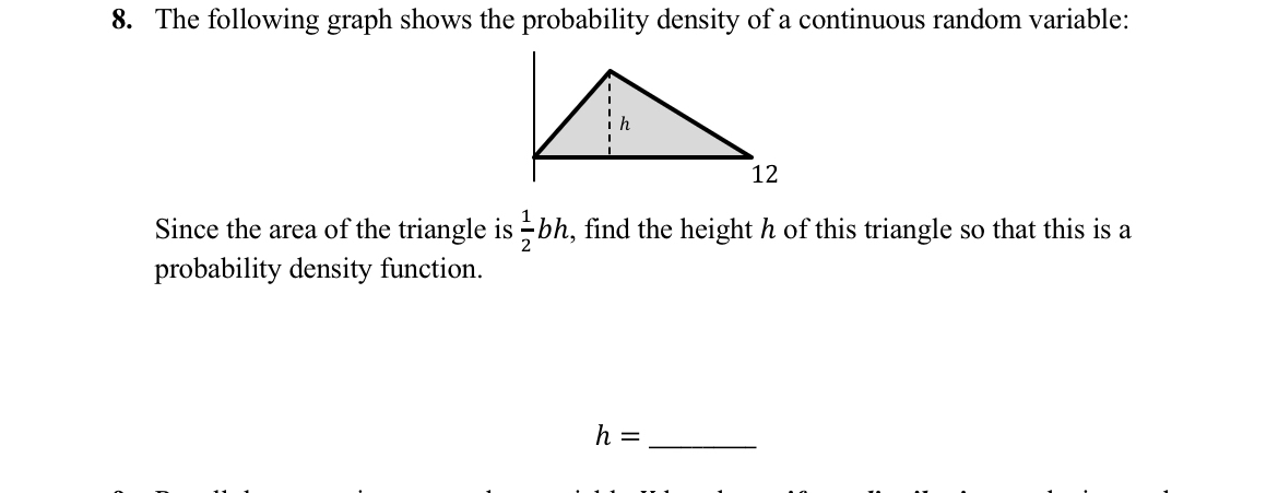 Solved The following graph shows the probability density of | Chegg.com