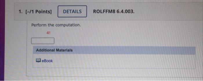 Solved Perform the computation. | Chegg.com