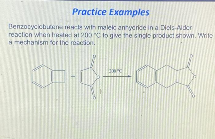 Solved Benzocyclobutene reacts with maleic anhydride in a | Chegg.com
