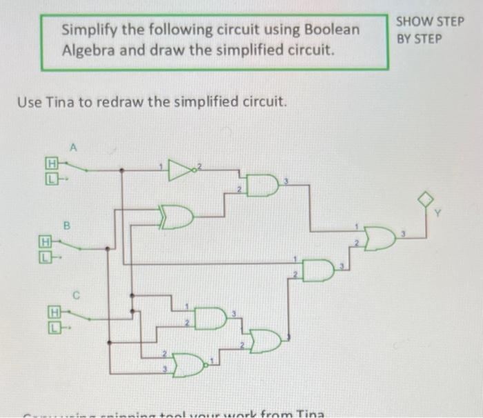 Simplify The Following Circuit Using Boolean Algebra 7416