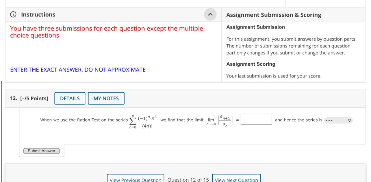 Solved (i) ﻿InstructionsAssignment Submission & ScoringYou | Chegg.com